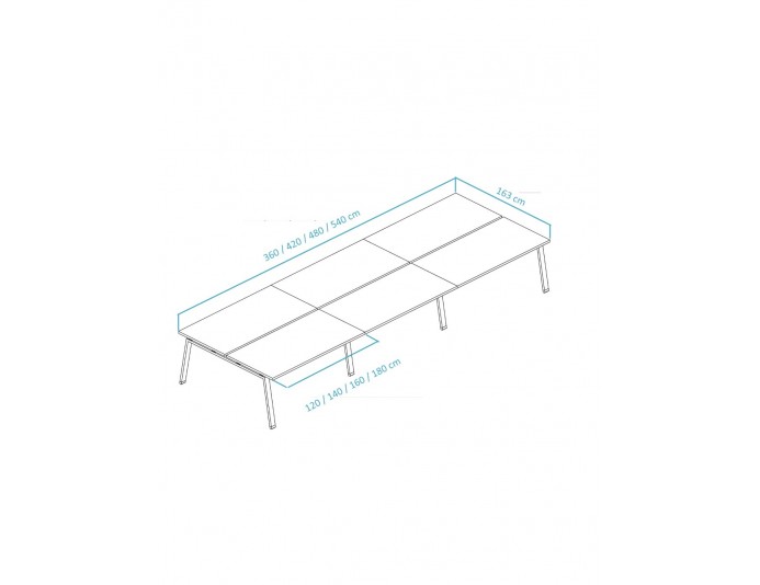 Bureau bench 6 personnes pour open space ATREO (ALEA OFFICE ...
