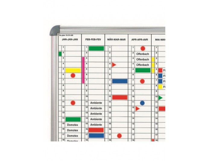 Tableau de planning annuel de la gamme MAULoffice | Delex Mobilier